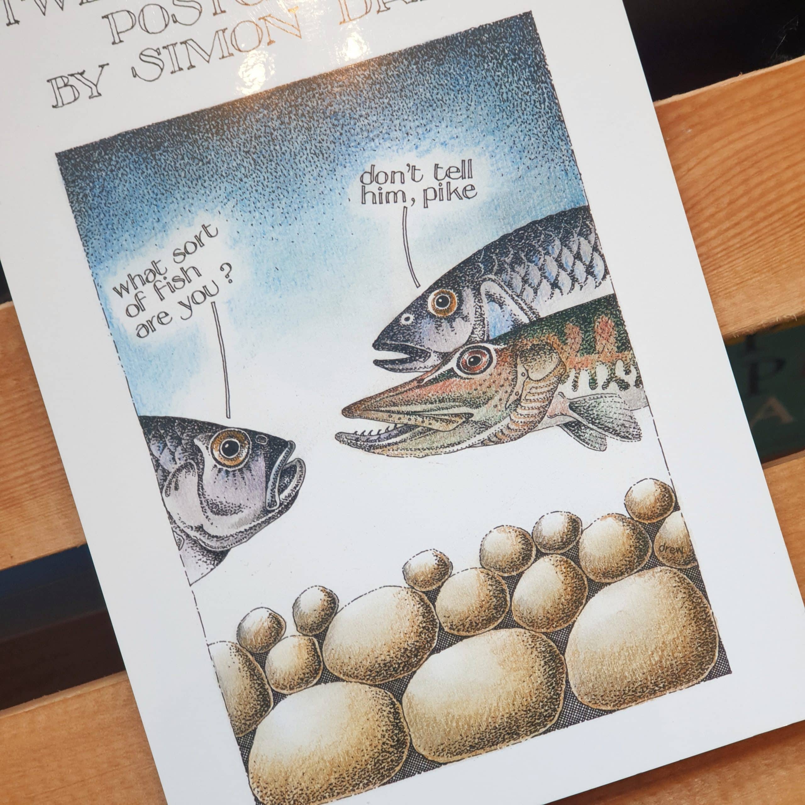 Simon Drew Paranoid Postcards Set - Island Blue Tobermory