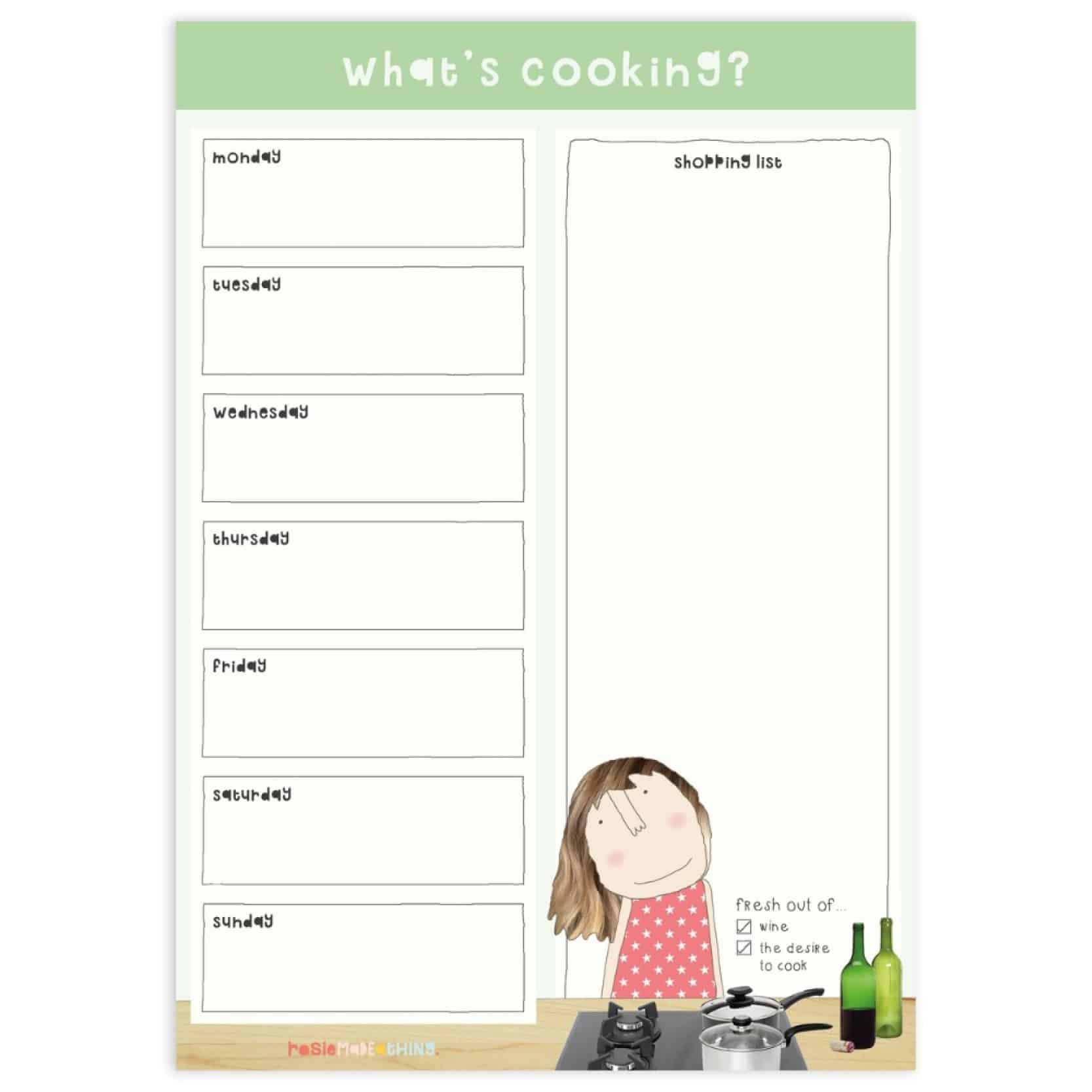 Rosie Made A Thing Whats Cooking Meal Planner - Island Blue Tobermory