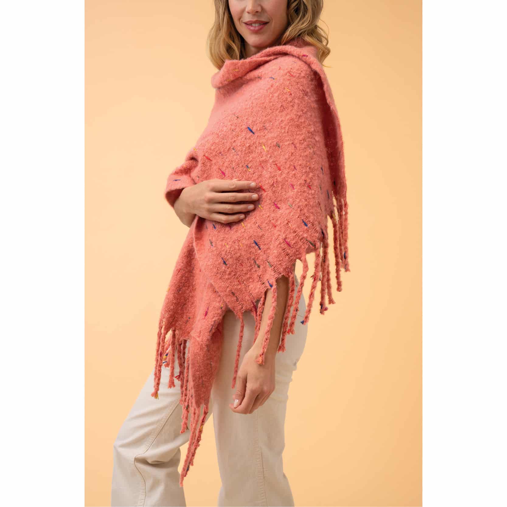 Powder Kelda Cosy Scarf Coral - Island Blue Tobermory