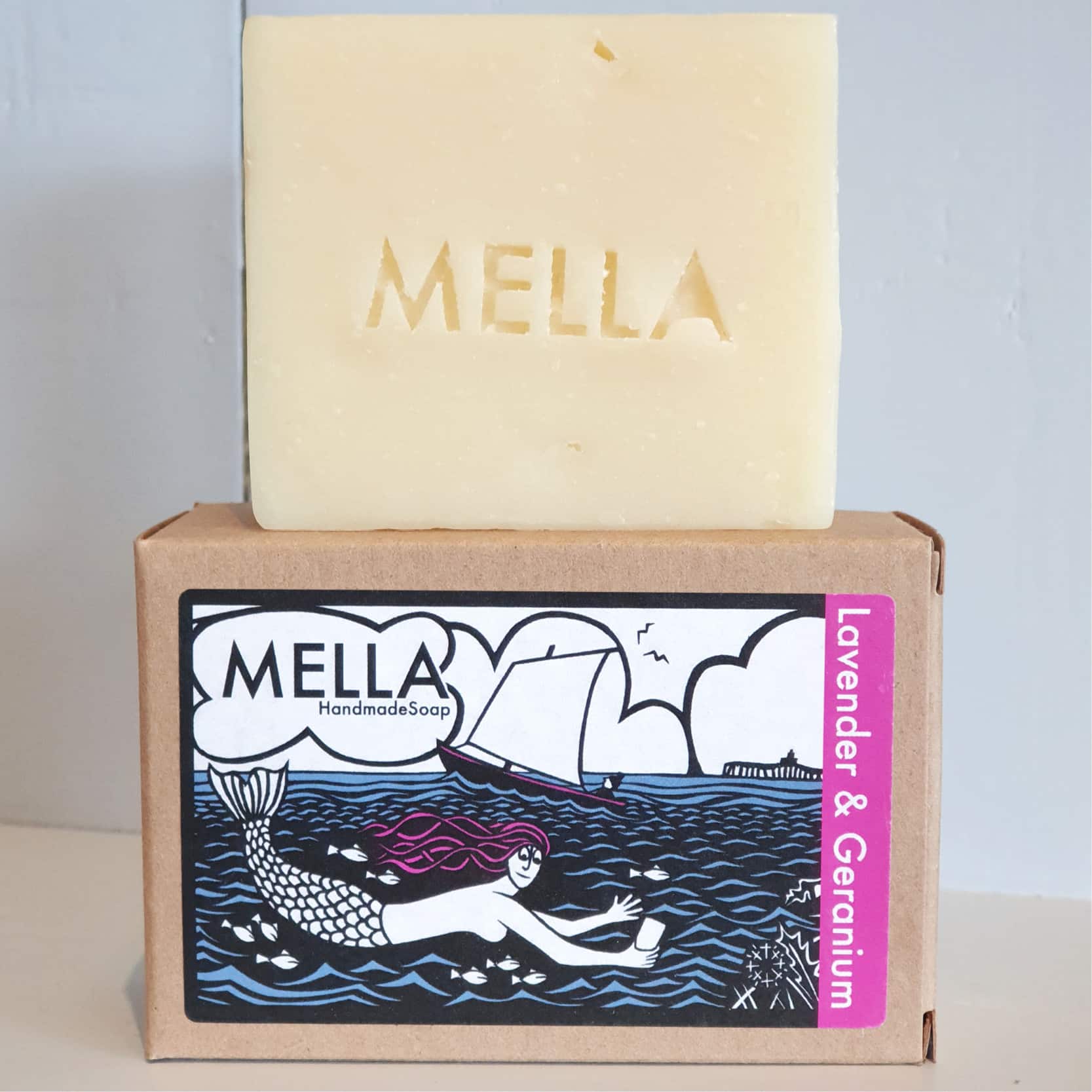 Mella Lavender and Geranium Soap Bar - Island Blue Tobermory
