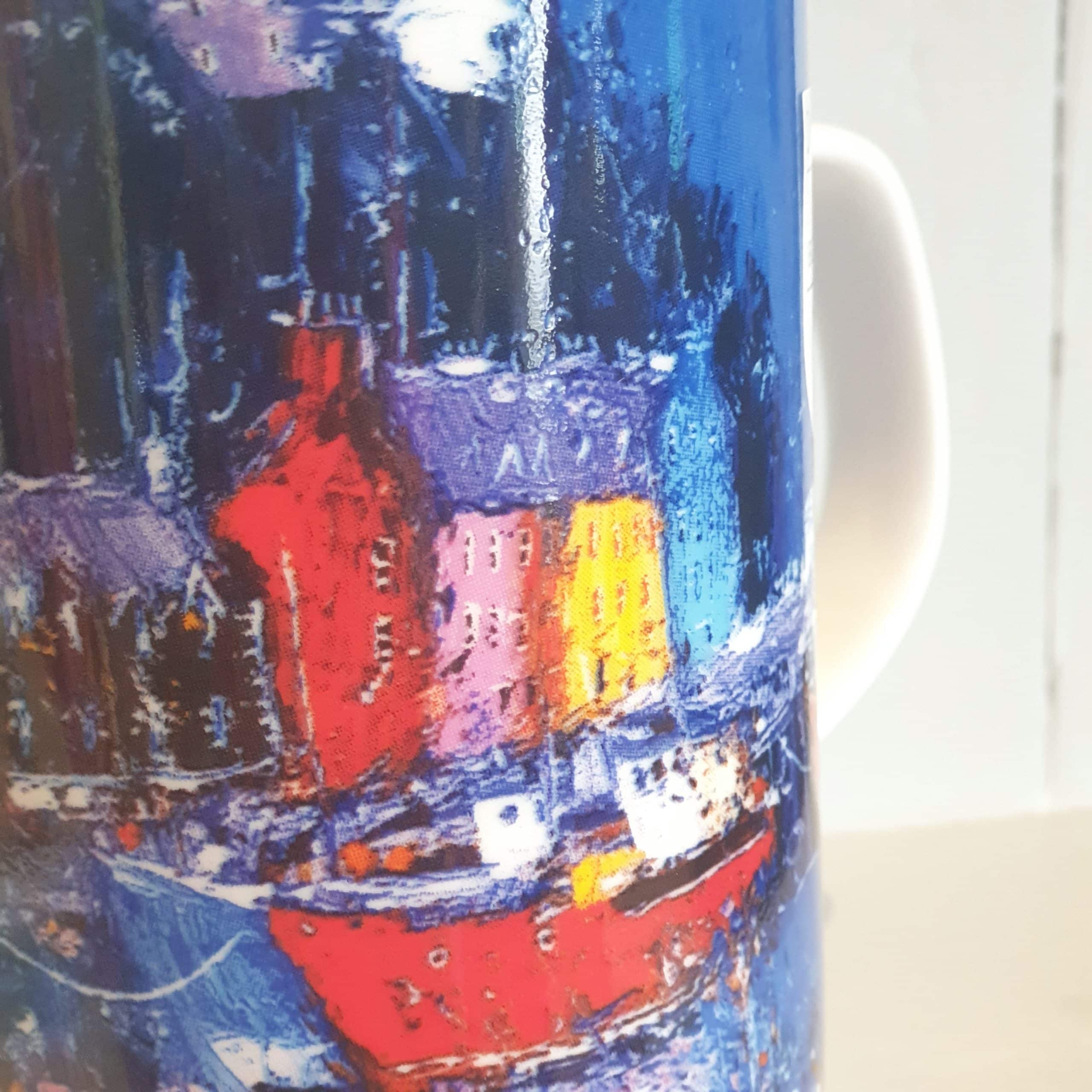 Jolomo Tobermory Harbour Dunoon Mug - Island Blue Tobermory