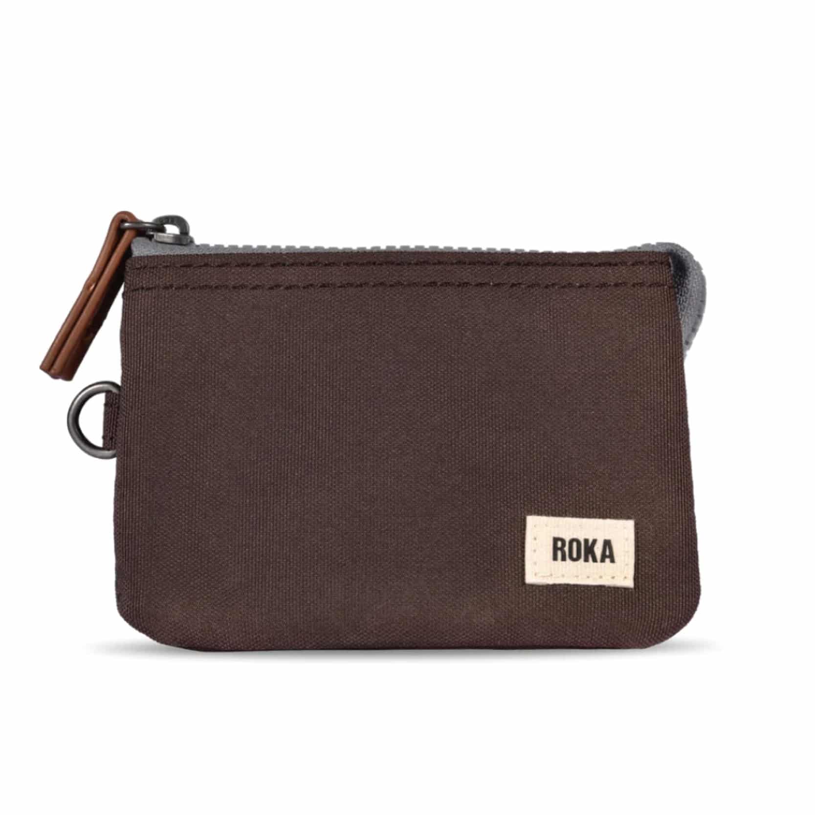 Roka Small Carnaby Wallet in Dark Chocolate - Island Blue Tobermory