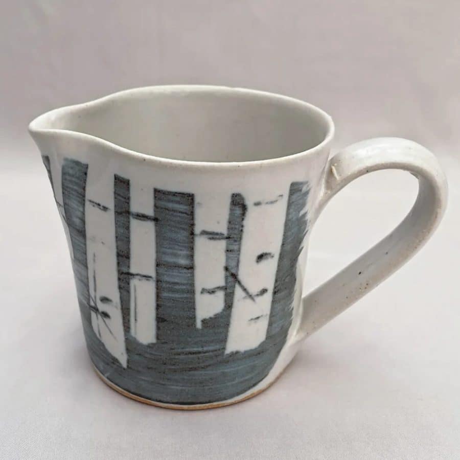 Tregear Pottery Birch Cream Jug - Island Blue Tobermory