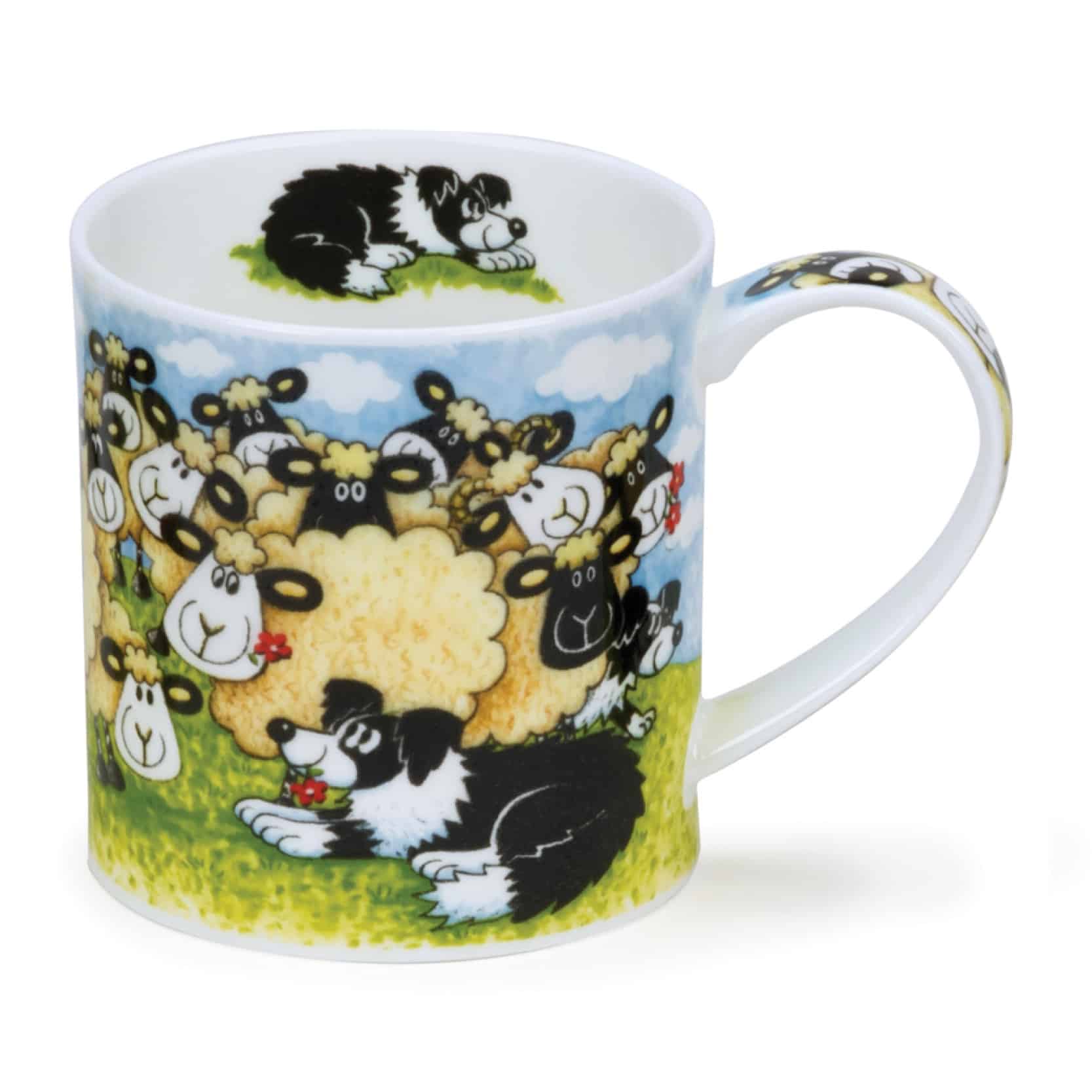 Silly Sheep Flock Dunoon Mug - Island Blue Tobermory