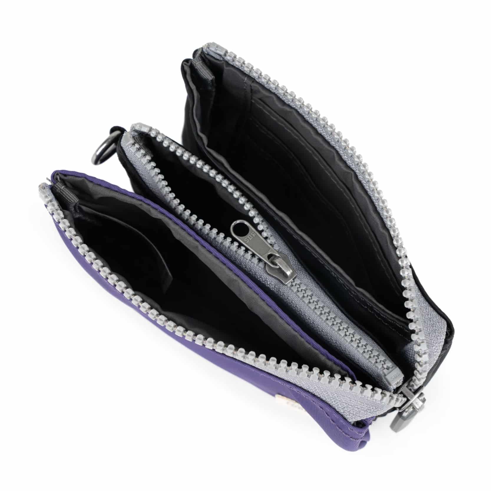 Roka Creative Waste Small Carnaby Wallet in Black/Mulberry - Island ...