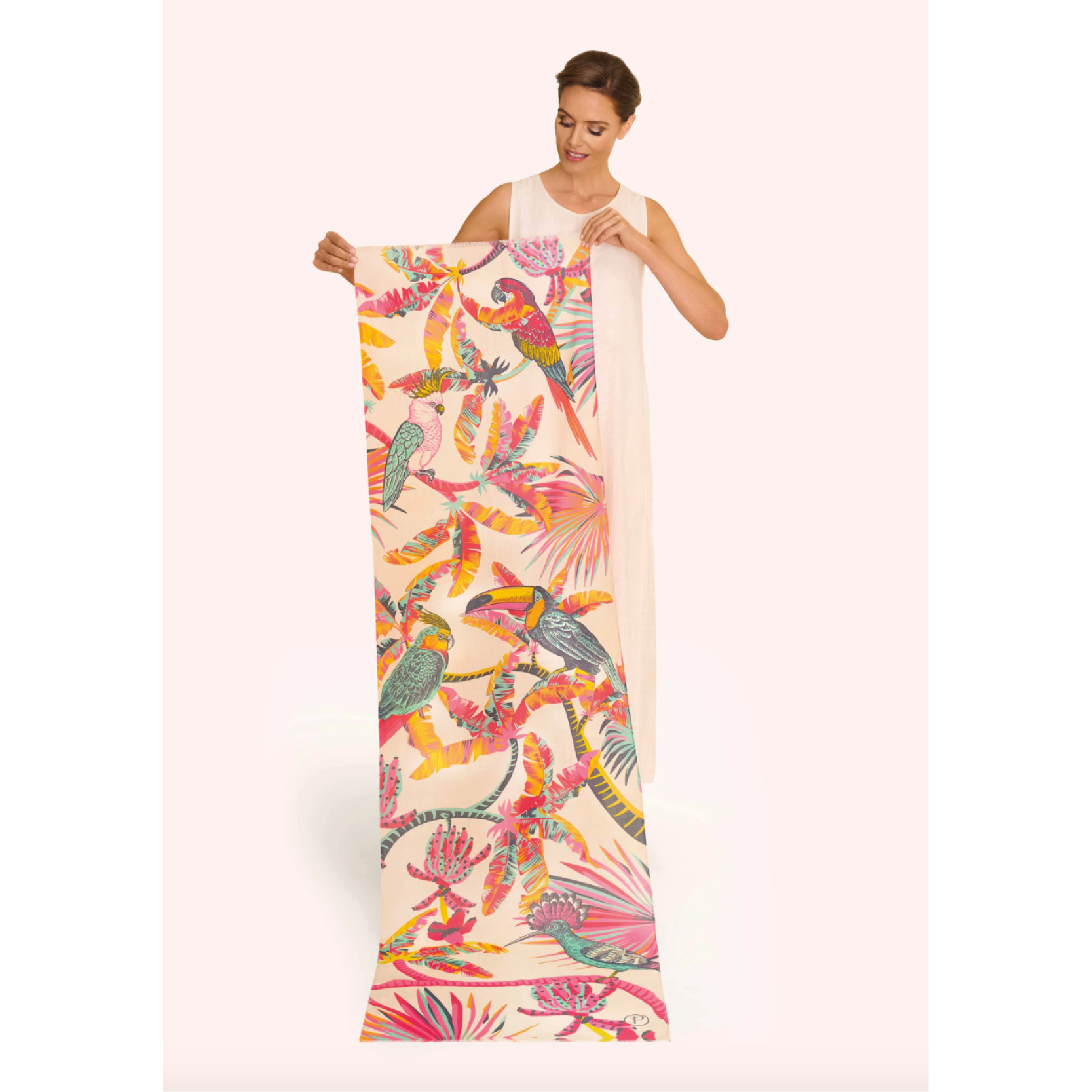 Powder Tropical Paradise Cotton Scarf - Island Blue Tobermory