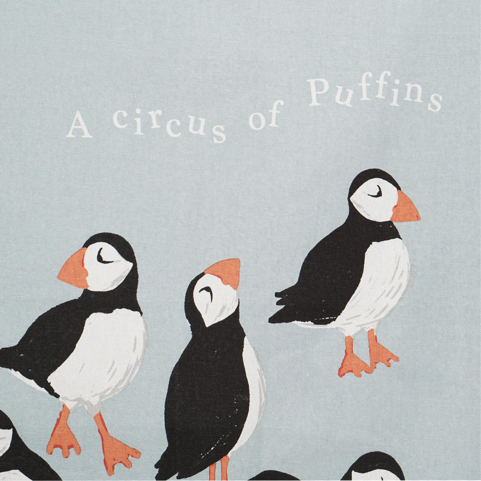RSPB Circus of Puffins Tea Towel - Island Blue Tobermory
